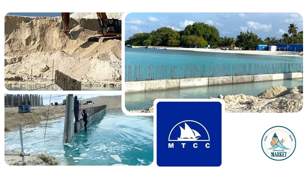 Installation of precast concrete blocks for quay wall construction of B ...