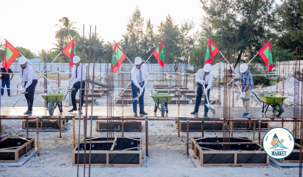 Foundation Laid For The Construction of 50 Row House in GA. Villingili